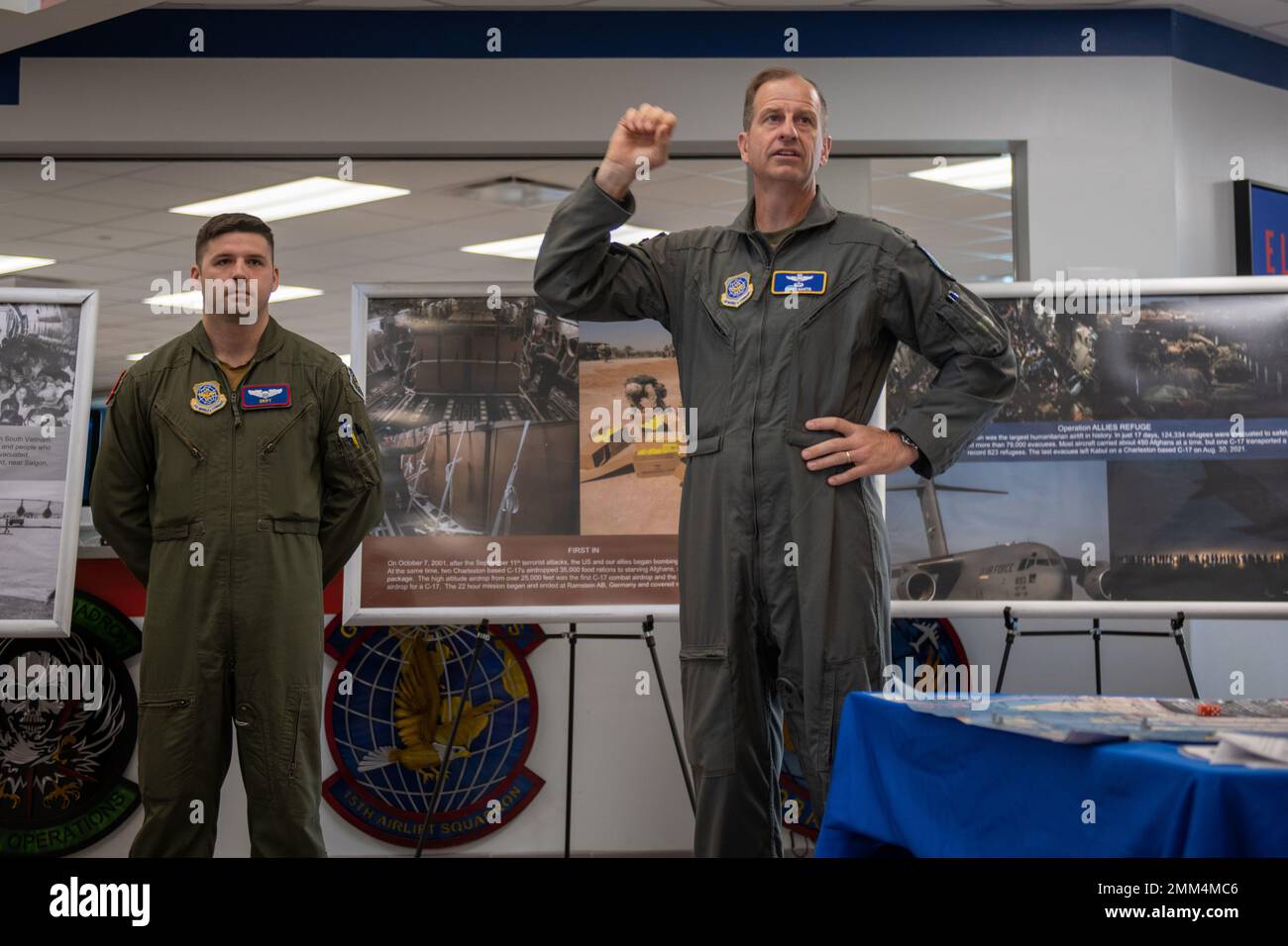 U.S. Air Force Capt. Zachary Barry, a 15th Airlift Squadron pilot ...