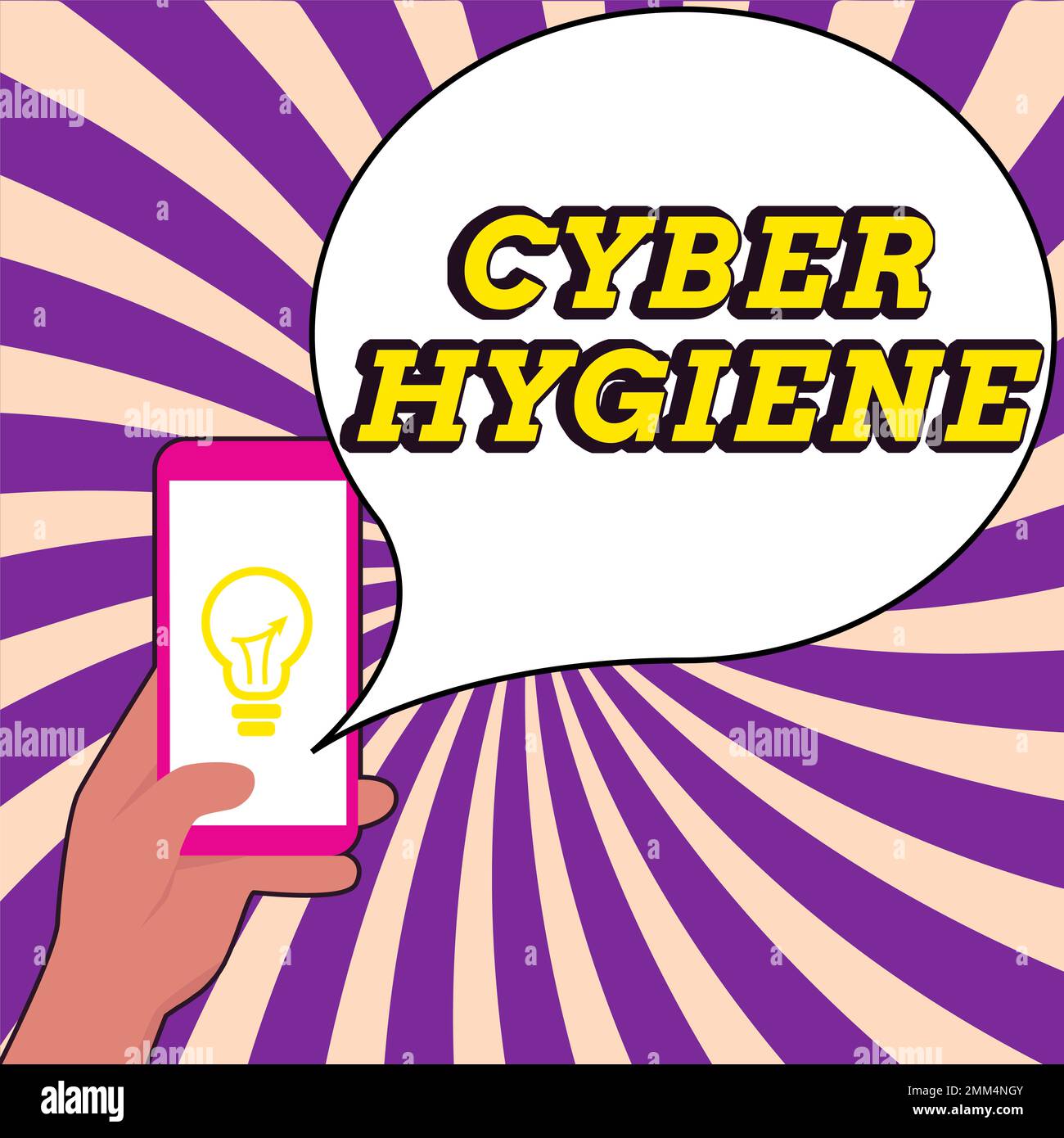 Text Caption Presenting Cyber Hygiene Business Concept Steps That