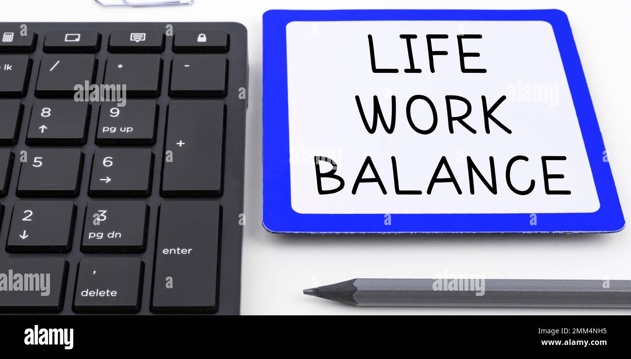 Sign displaying Life Work Balance. Word Written on stability person ...