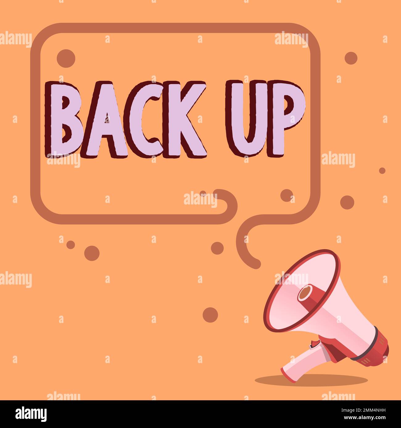 Text caption presenting Back Up. Business showcase saving important ...