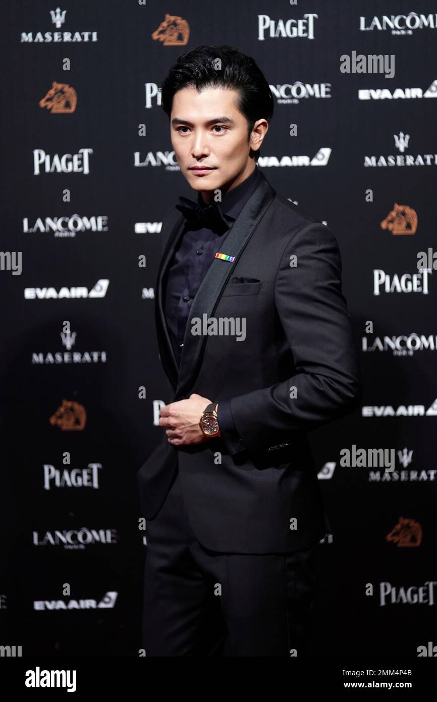 Taiwanese actor Roy Chiu arrives at the 55th Golden Horse Awards in ...