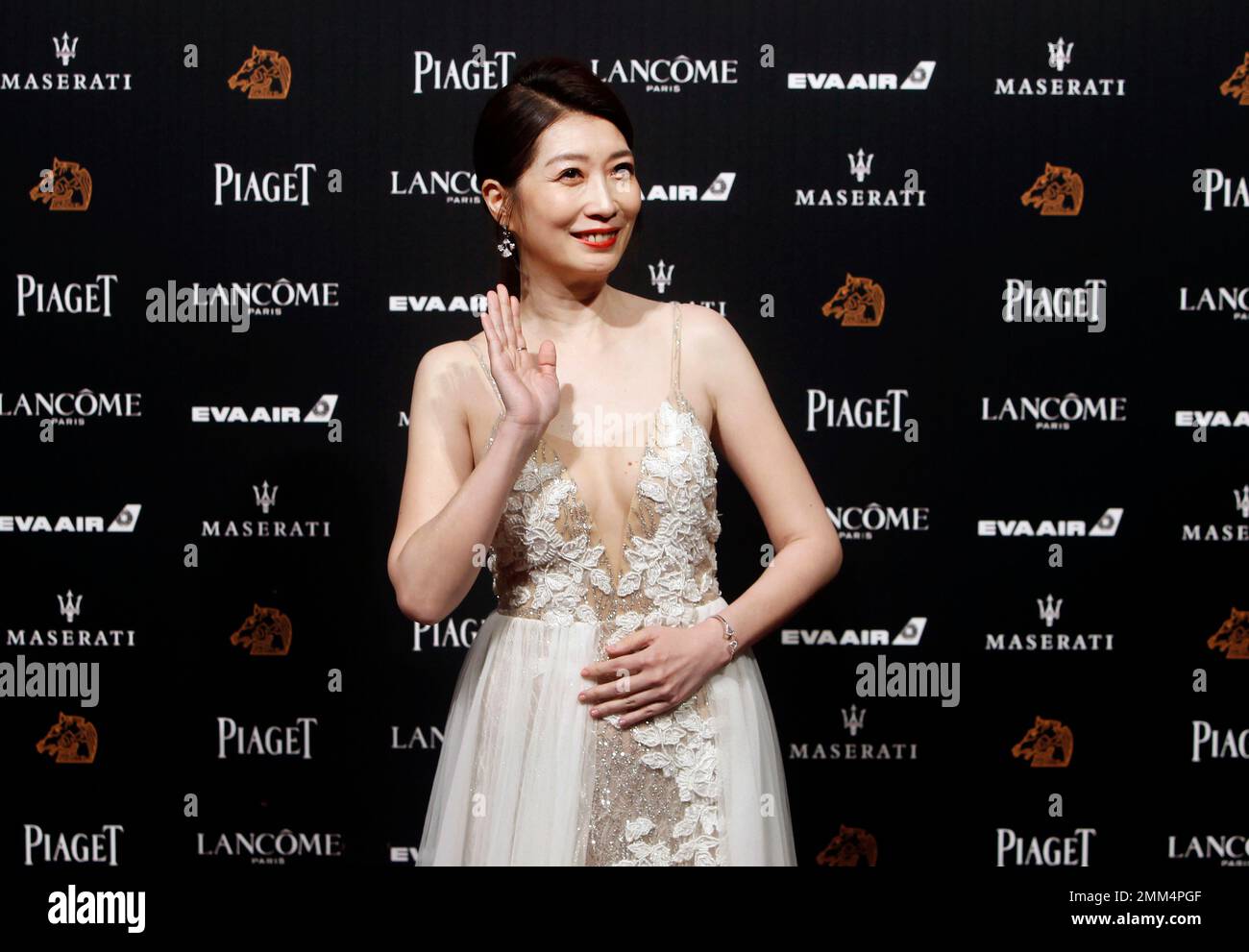 Taiwanese actress Phoebe Huang arrives at the 55th Golden Horse Awards in Taipei, Taiwan ...