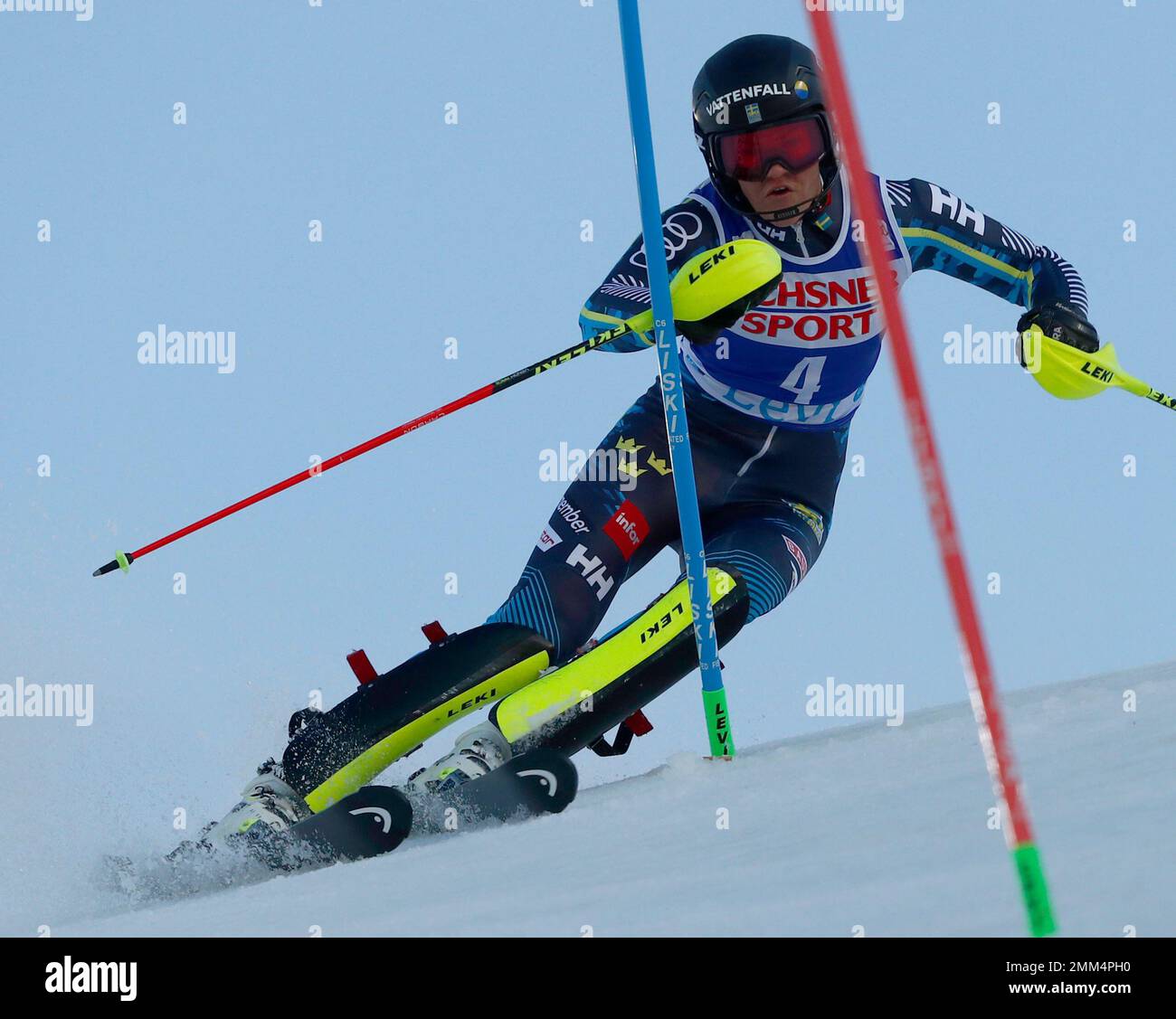 Sweden's Anna Swenn Larsson competes during the first run of an alpine ...