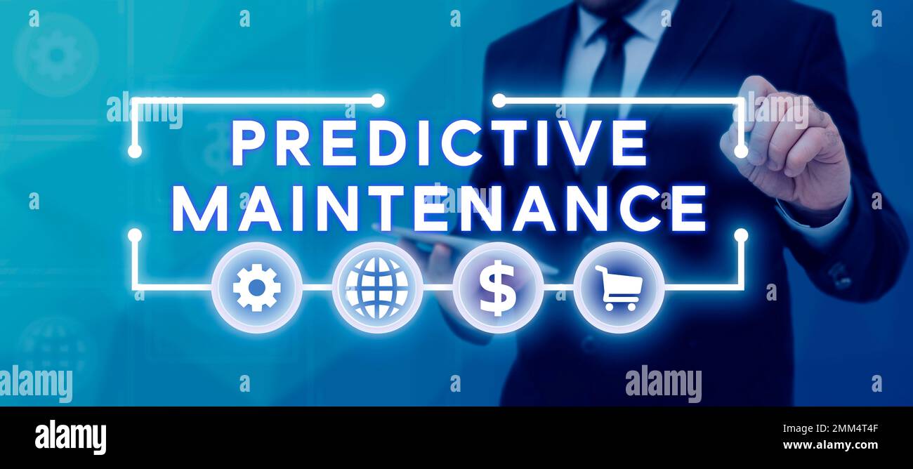 Writing displaying text Predictive Maintenance. Business showcase ... Writing displaying text Predictive Maintenance. Business showcase ...