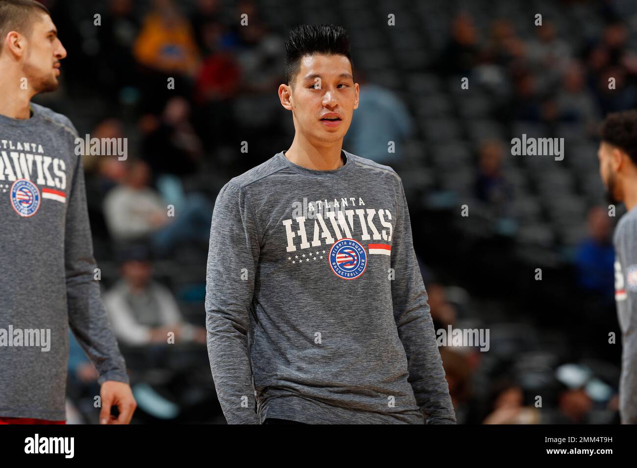 Atlanta Hawks guard Jeremy Lin (7) in the first half of an NBA ...