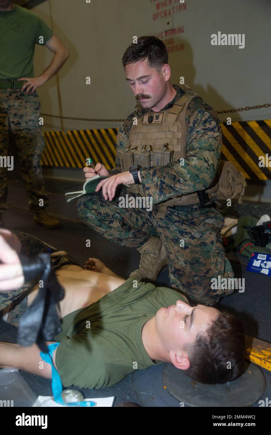 U.S. Navy hospital corpsman 3rd class Holden Gilbert, a platoon ...