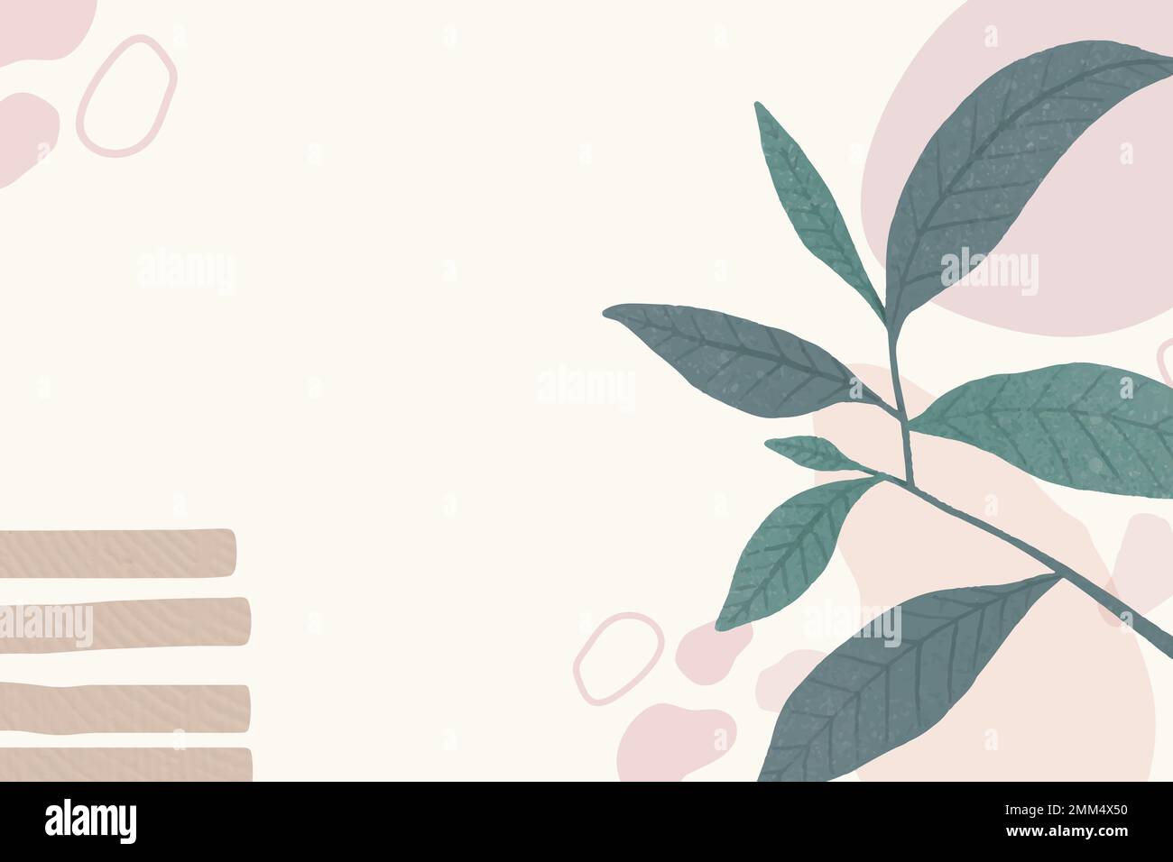 Aesthetic pastel botanical abstract background vector Stock Vector ...