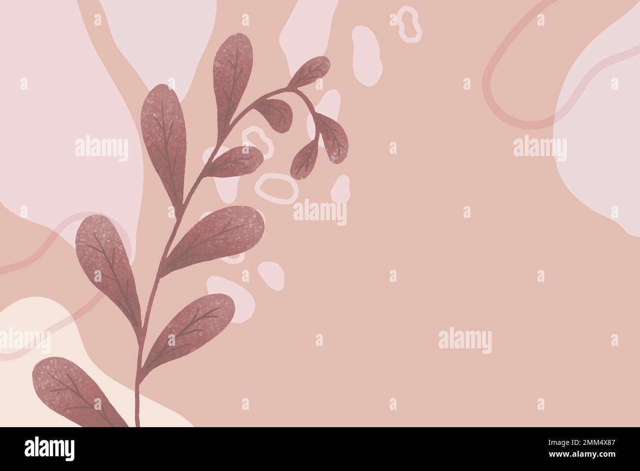 Aesthetic pastel botanical abstract background vector Stock Vector ...