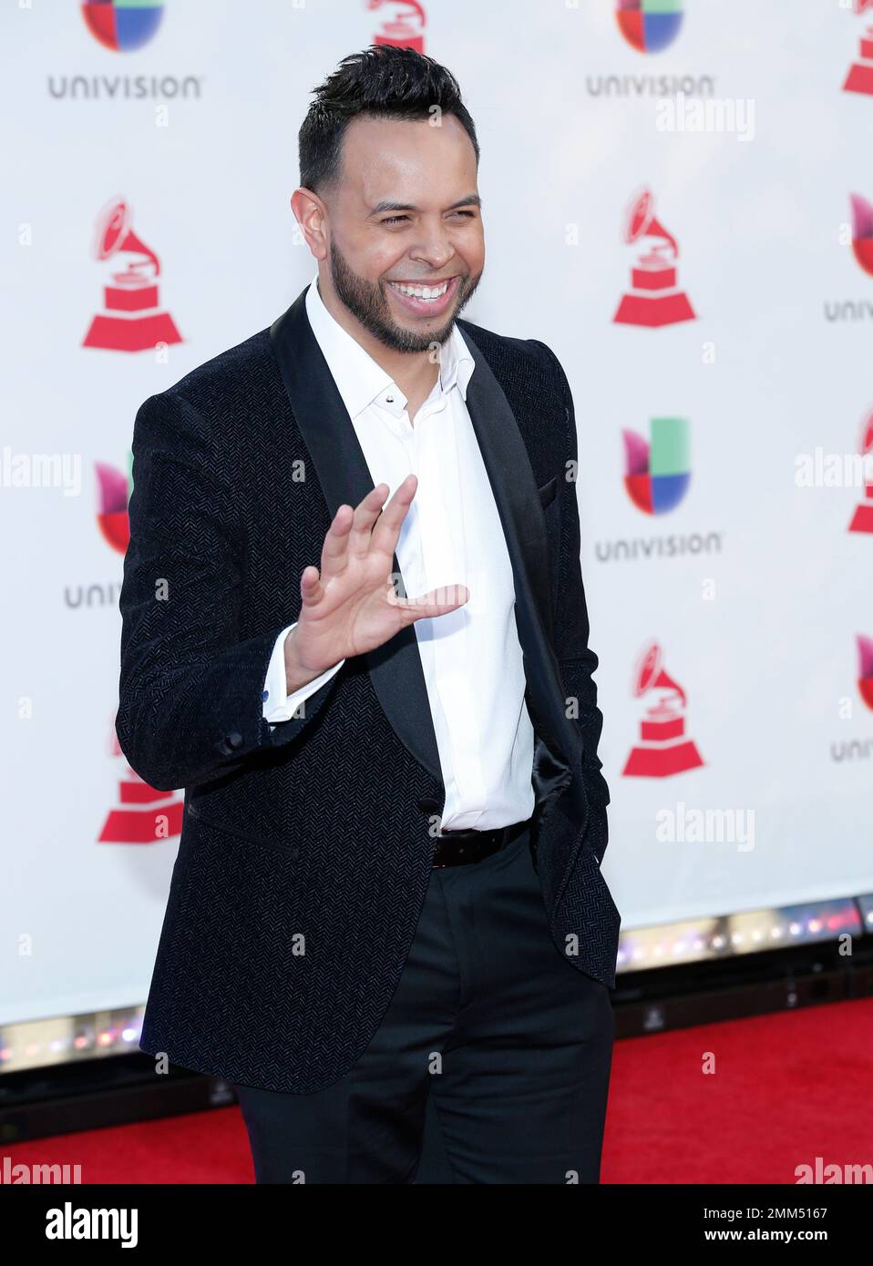 Andy Alemany arrives at the Latin Grammy Awards on Thursday, Nov. 15 ...