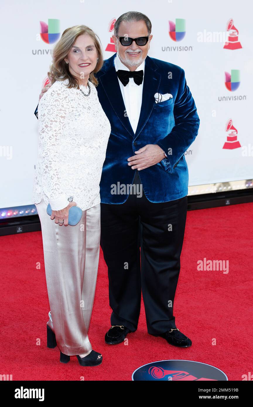 Raul De Molina, right, and Millie de Molina arrive at the Latin Grammy ...