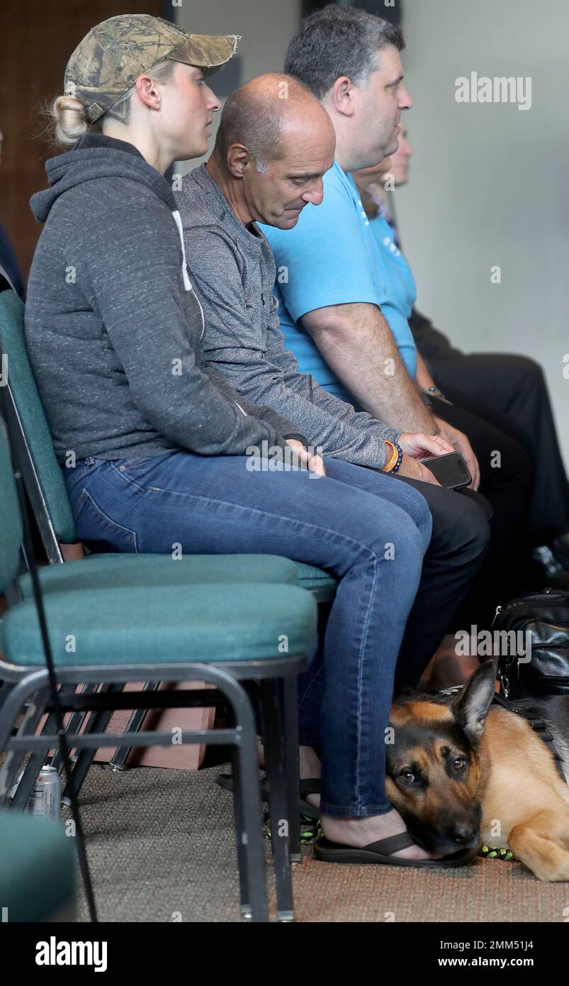 Mitch Dworet, the father of victim Nick Dworet looks down at a therapy ...