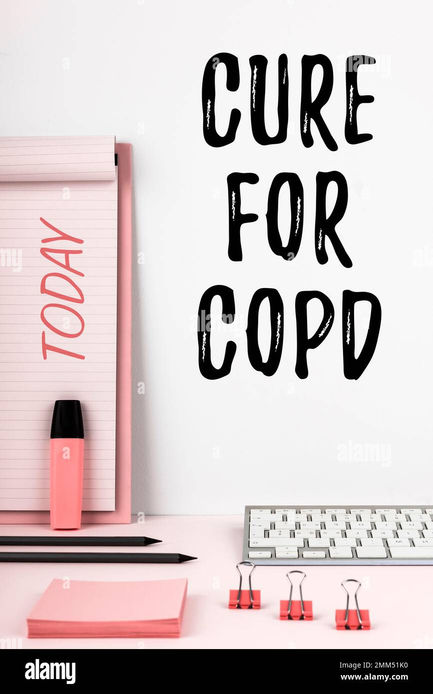 Writing displaying text Cure For Copd. Business idea Medical treatment ...