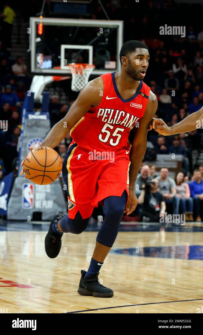 New Orleans Pelicans' E'Twaun Moore plays against the Minnesota ...