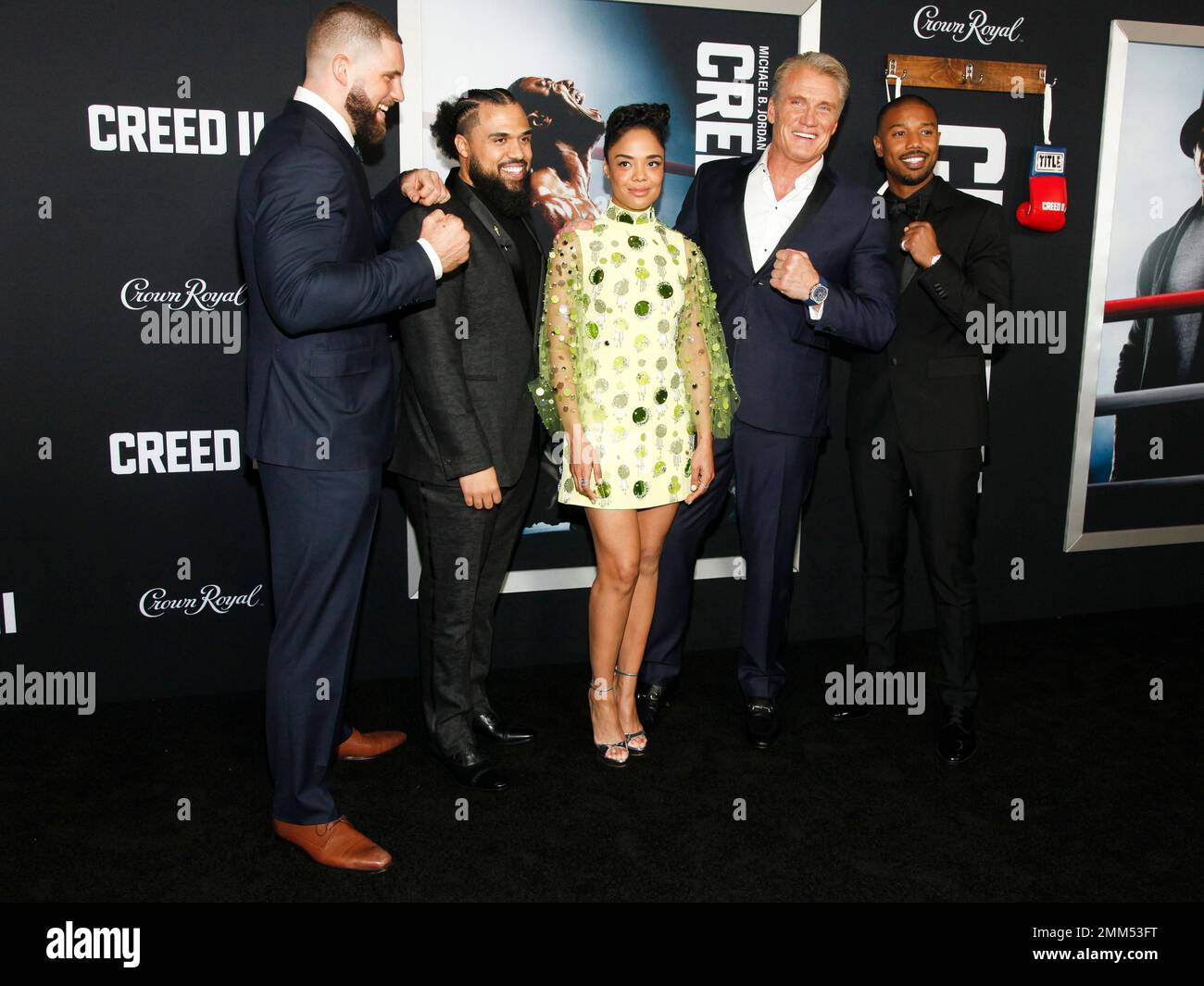 Florian Munteanu, from left, Steven Caple Jr., Tessa Thompson, Dolph ...