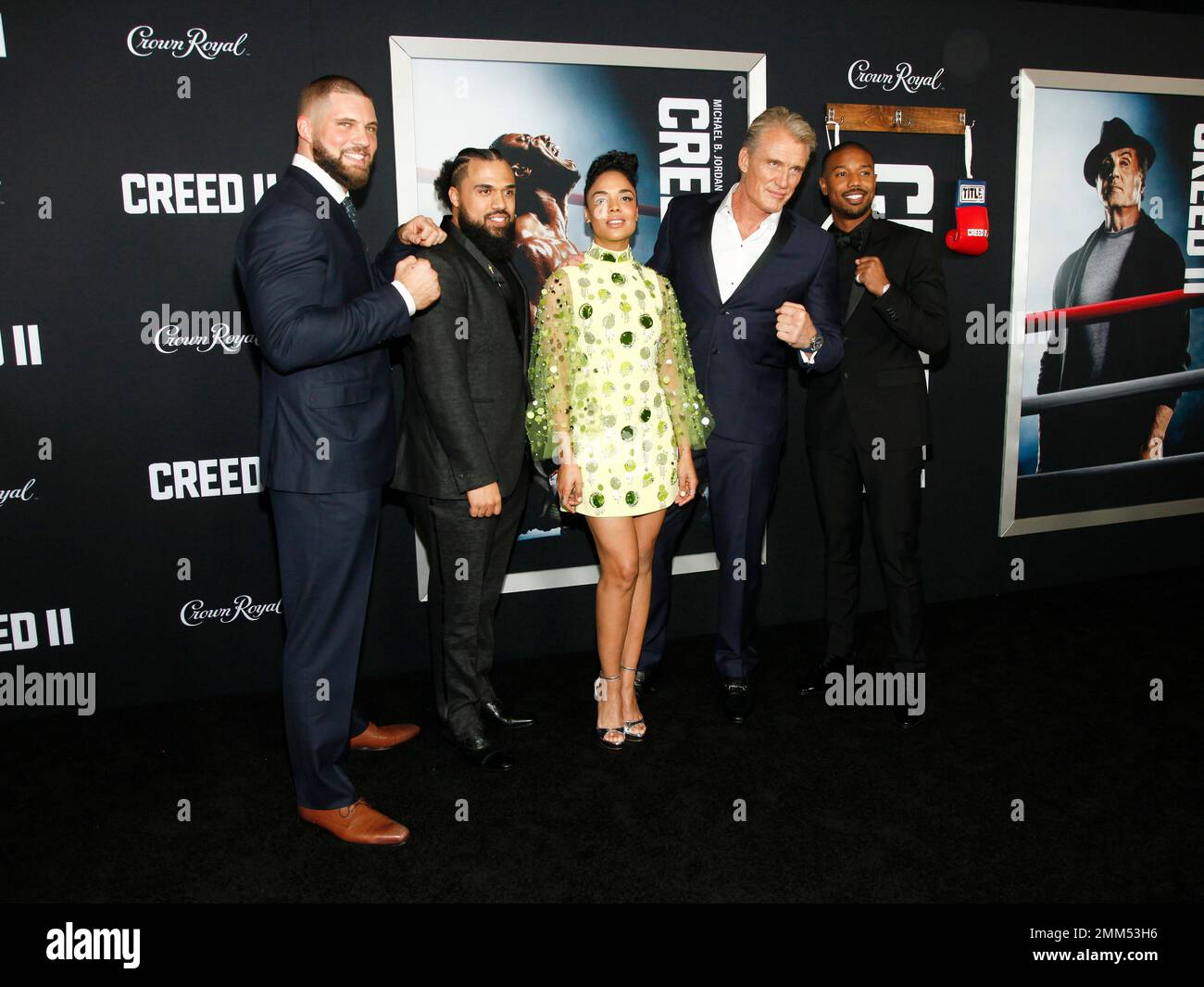 Florian Munteanu, from left, Steven Caple Jr., Tessa Thompson, Dolph ...
