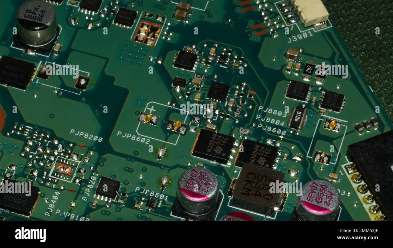 Green printed circuit board from an old Laptop that looks like a sci-fi ... Green printed circuit board from an old Laptop that looks like a sci-fi ...