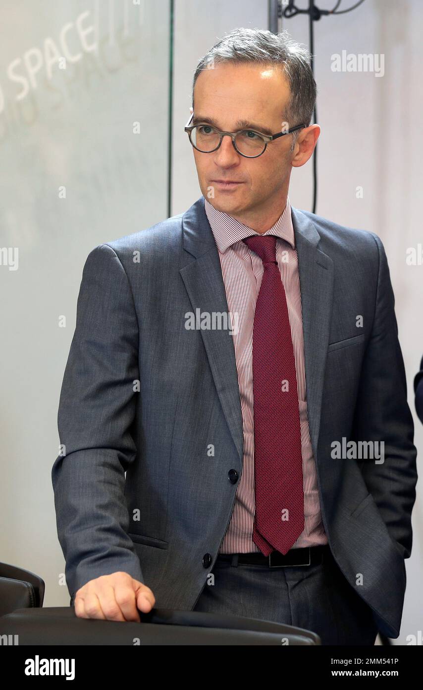 German Foreign Minister Heiko Maas attends a cabinet meeting as part of ...