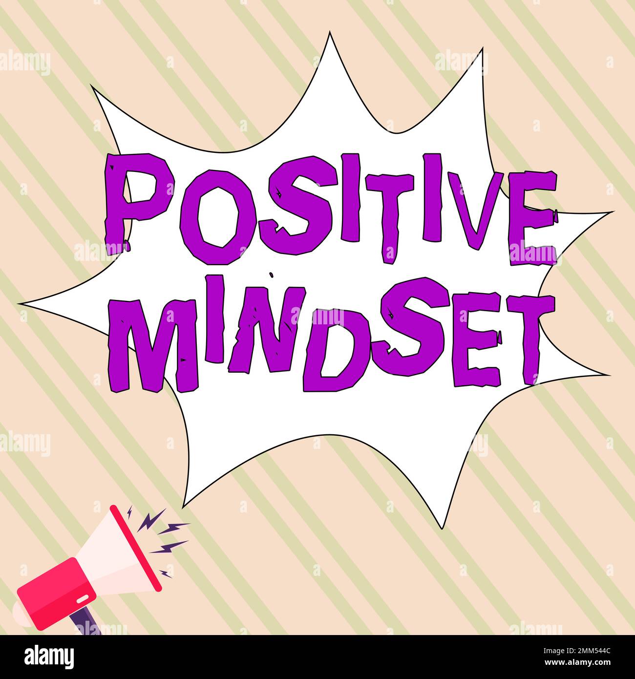 Text caption presenting Positive Mindset. Business showcase mental and ...