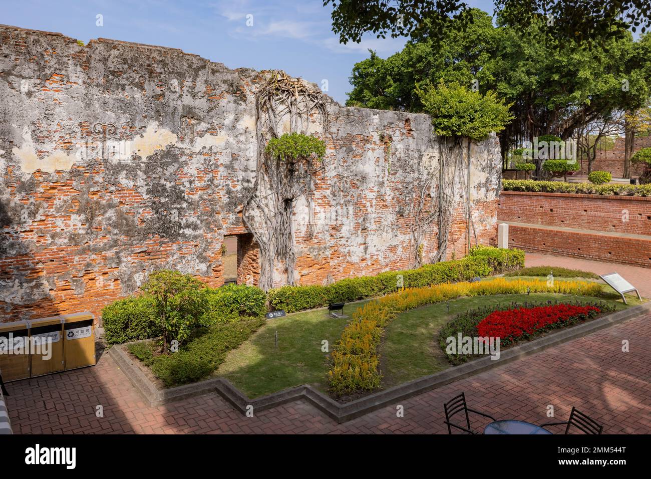 Sunny exterior view of the Remnant of Taiwan City Wall at Taiwan Stock ...