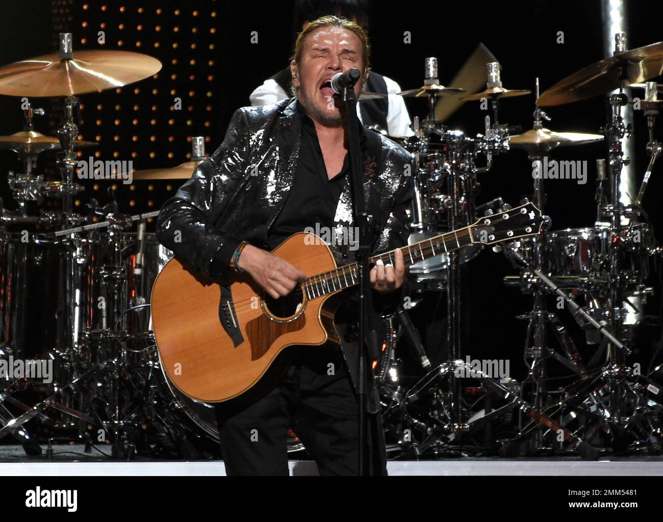 Fher Olvera, of Mana, performs at the Latin Recording Academy Person of ...