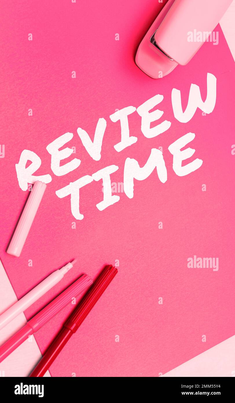 Inspiration showing sign Review Time. Business concept situation or ...