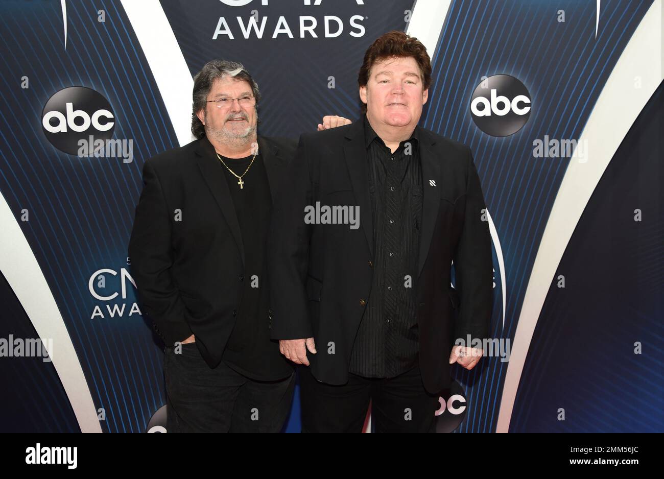 Mike McGuire, left, and Marty Raybon arrive at the 52nd annual CMA ...