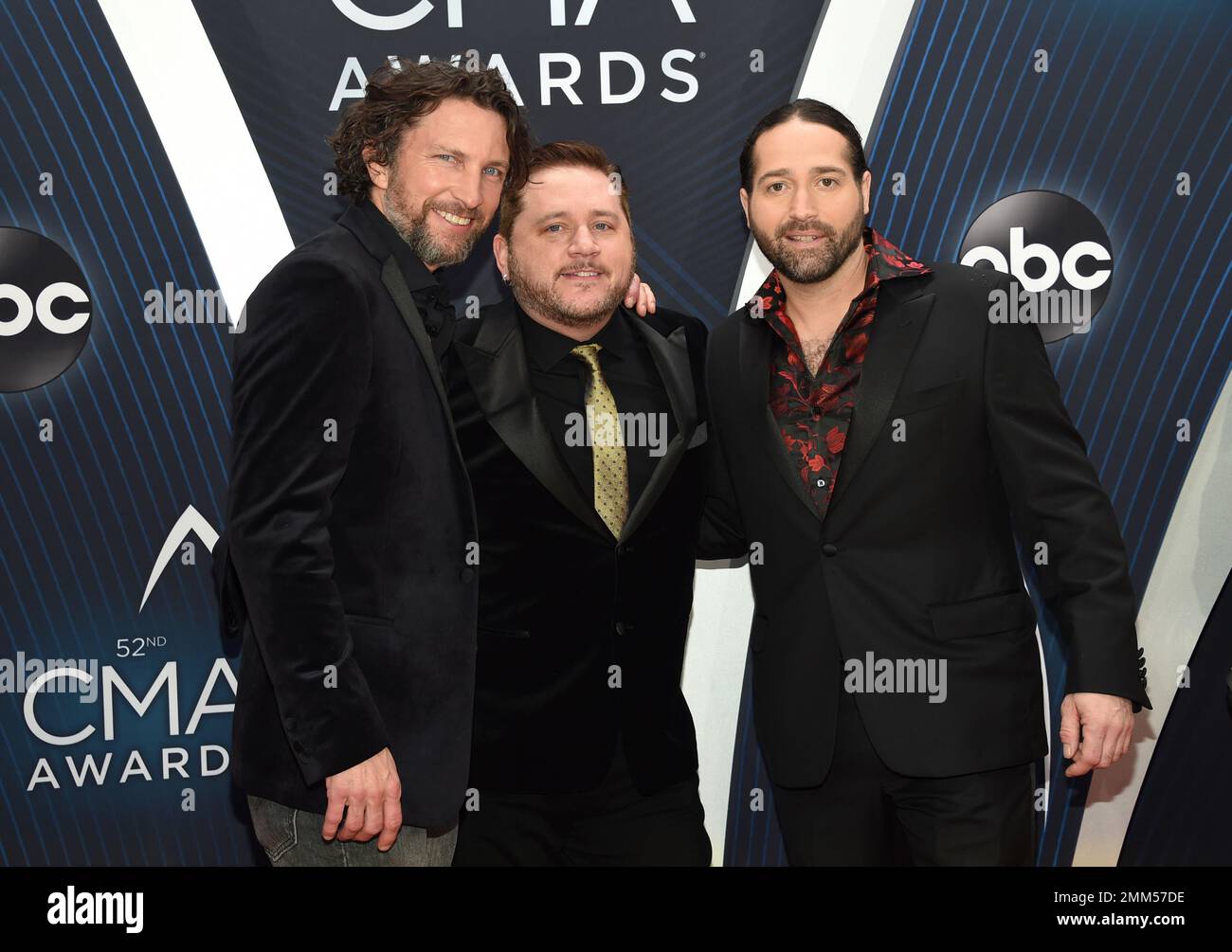 Brandon Kinney, from left, Jeff Middleton and Josh Thompson arrive at ...