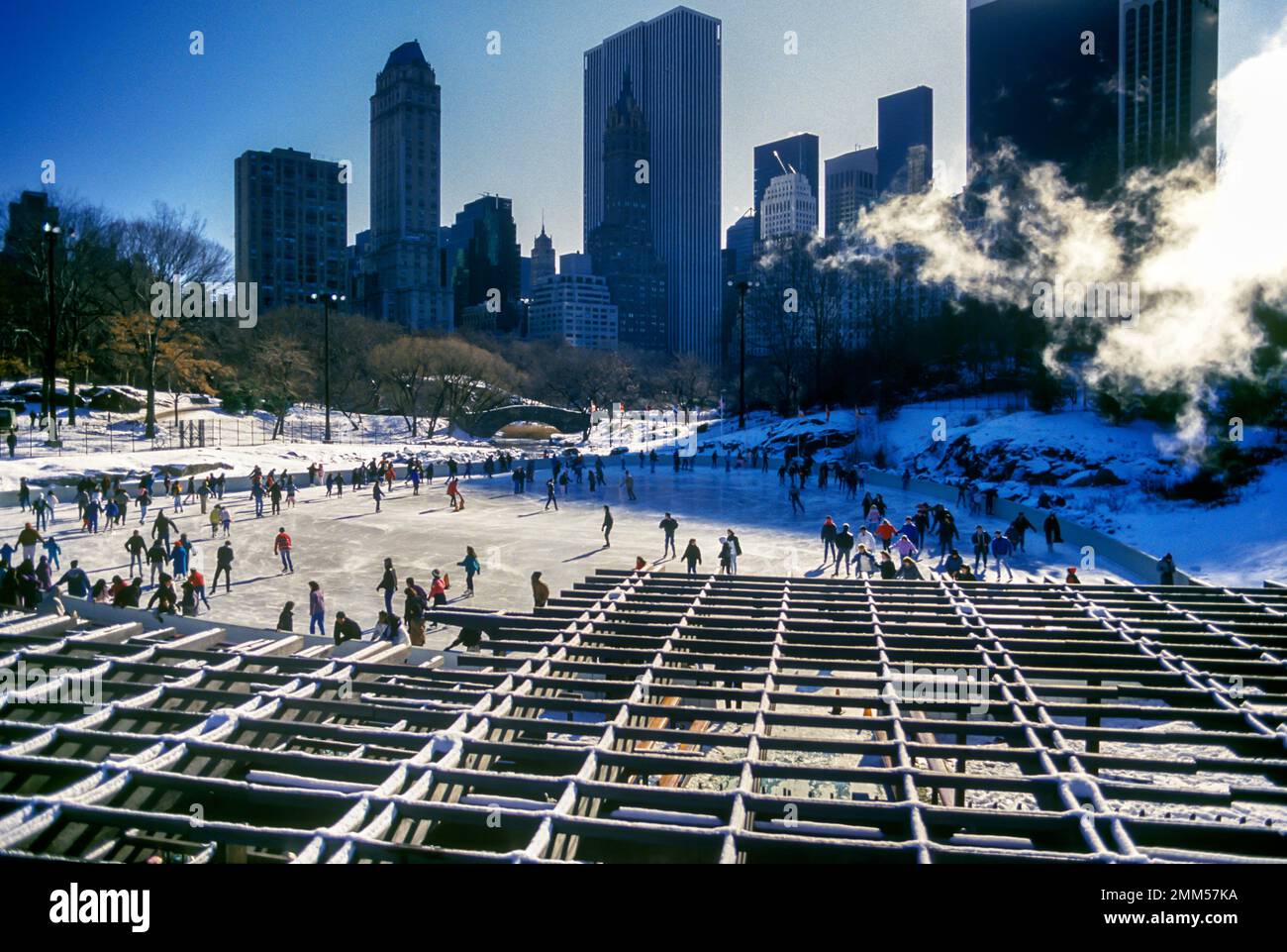 1987 HISTORICAL CHRISTMAS WOLLMAN ICE SKATING RINK CENTRAL PARK ...