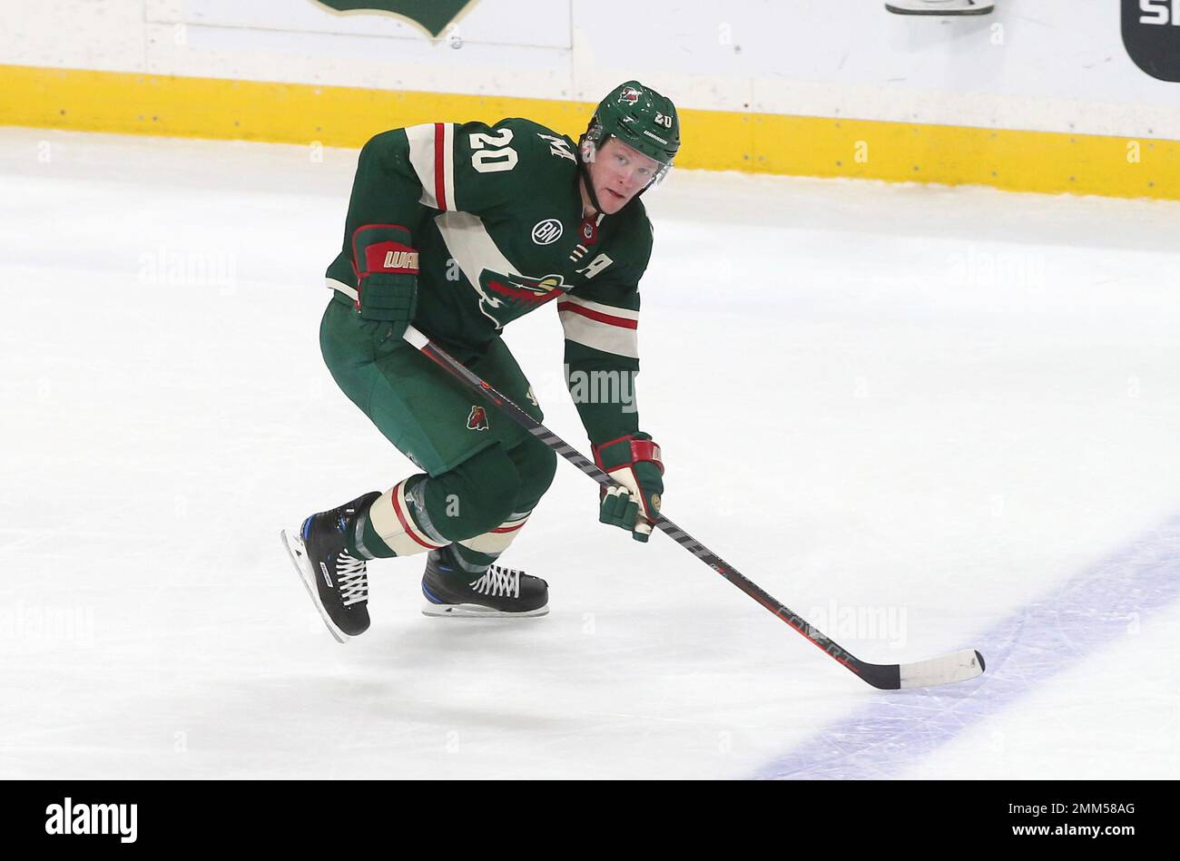 Minnesota Wild Ryan Super plays against the Washington Capitals in an ...