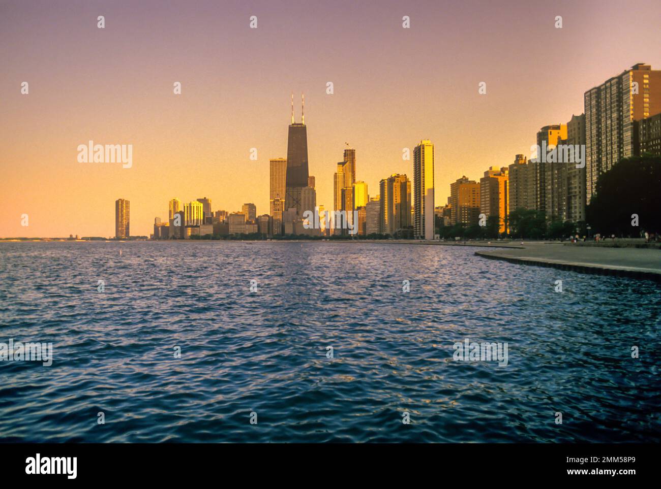 1988 HISTORICAL CHICAGO HARBOR DOWNTOWN CHICAGO ILLINOIS USA Stock ...