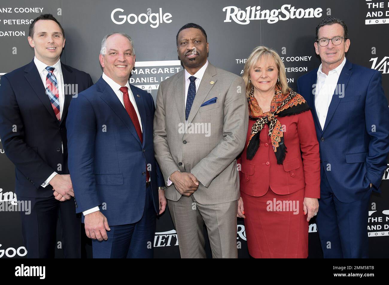 Jeff Cook-McCormac, from left, John Bel Edwards, Derrick Johnson, Mary ...