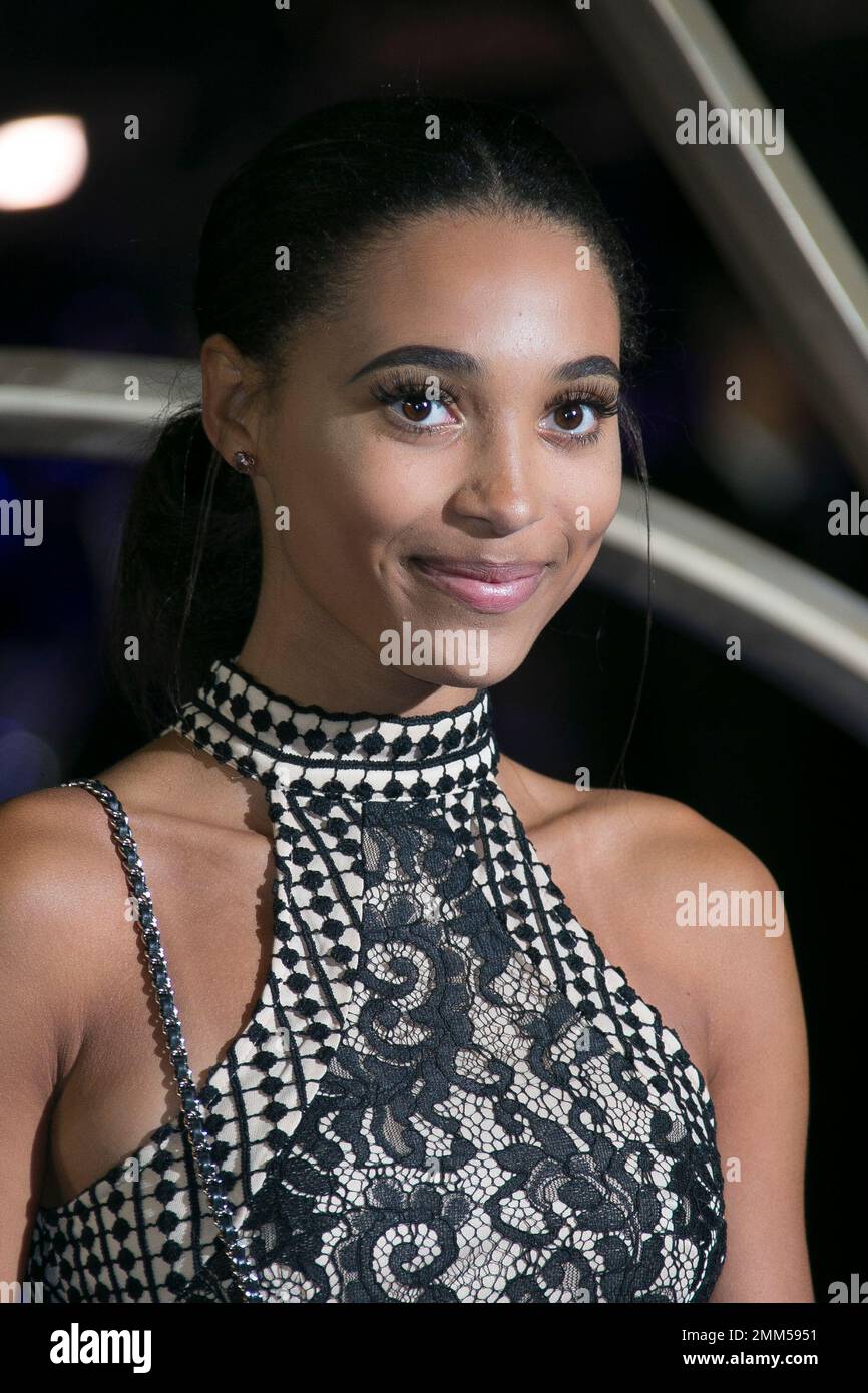 Thea Lamb poses for photographers upon arrival at the premiere of the ...