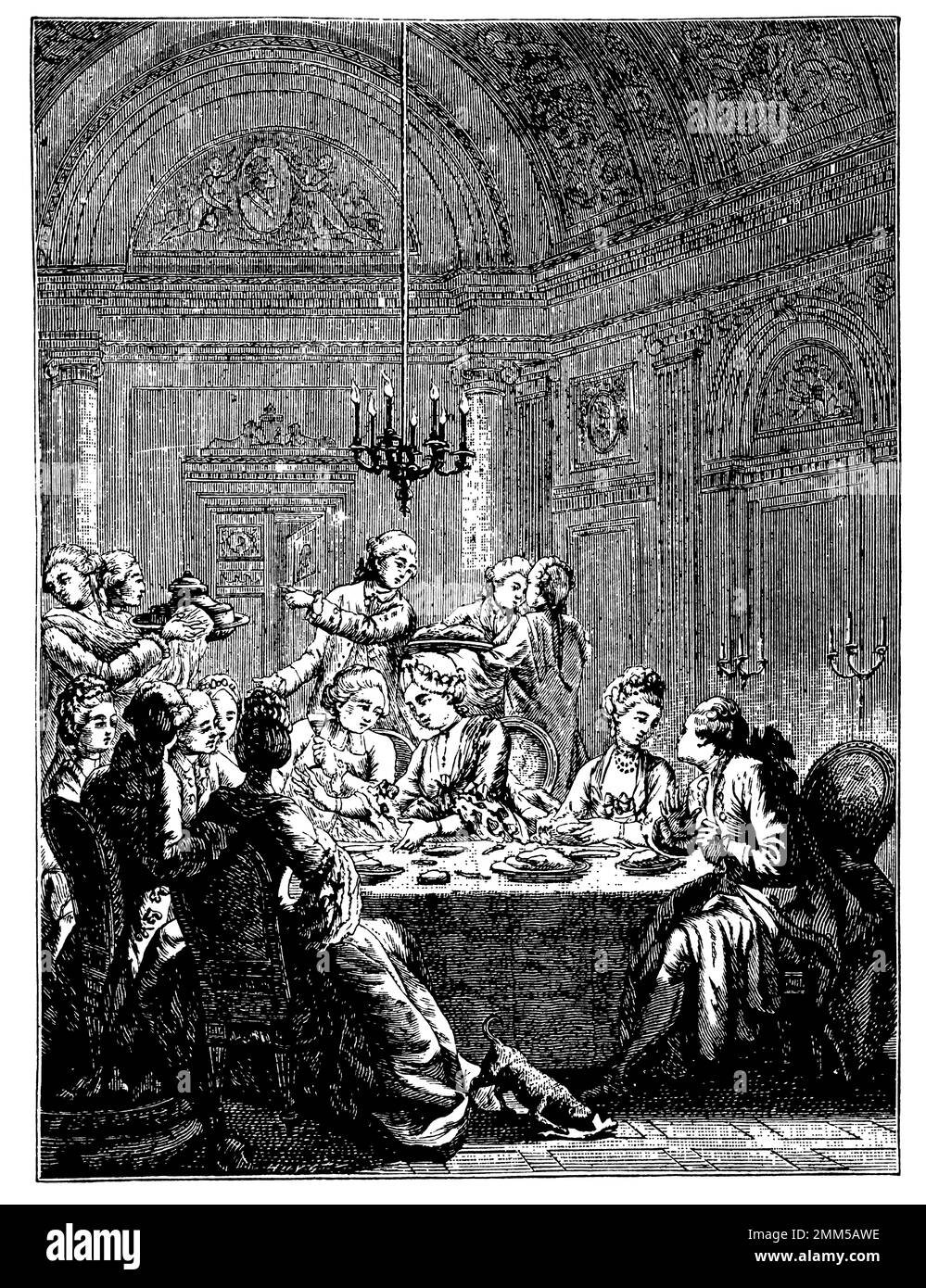 Victorian dinner menu Black and White Stock Photos & Images - Alamy