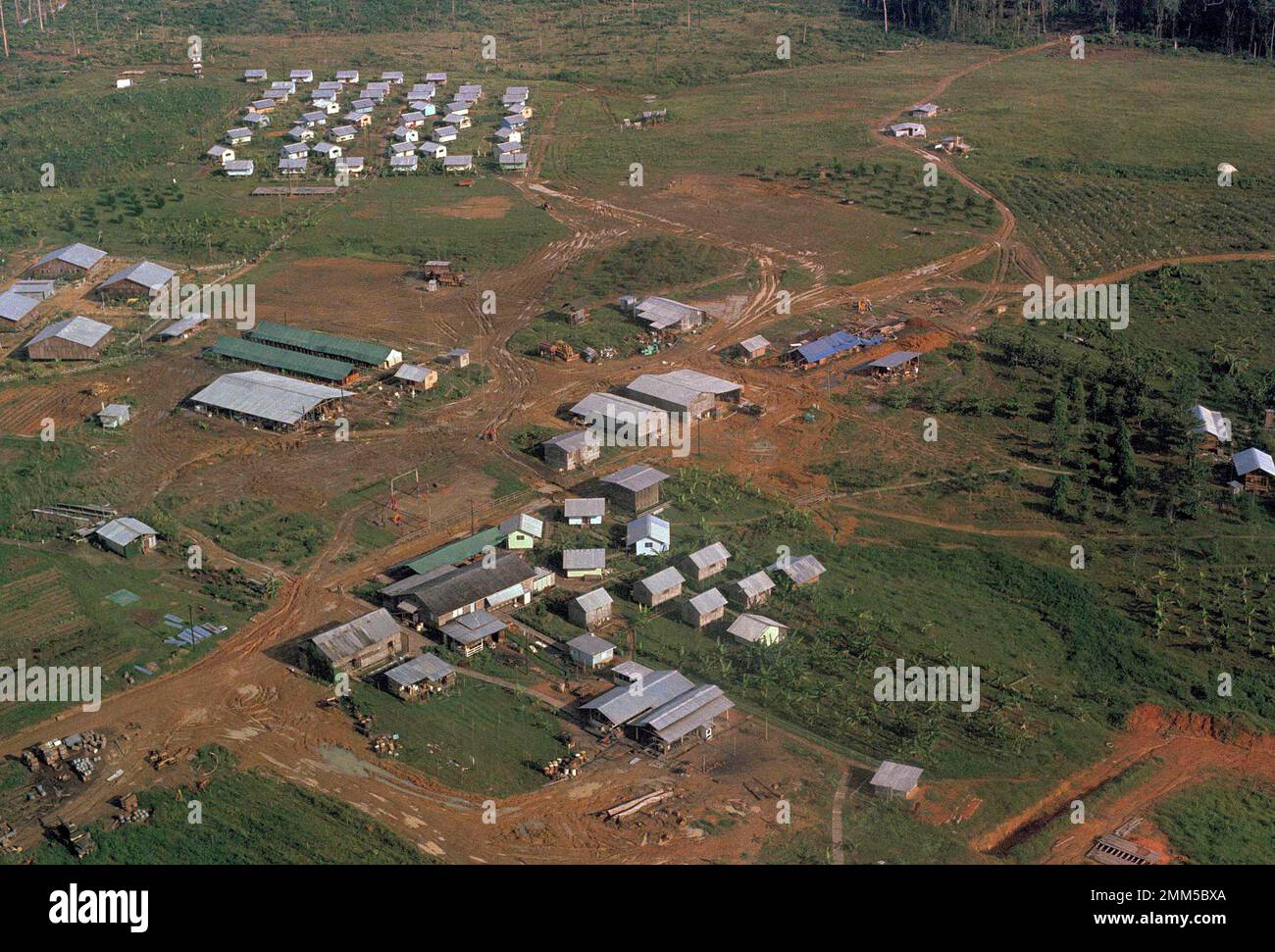 FILE - This November 1978 file photo shows the Peoples Temple compound ...