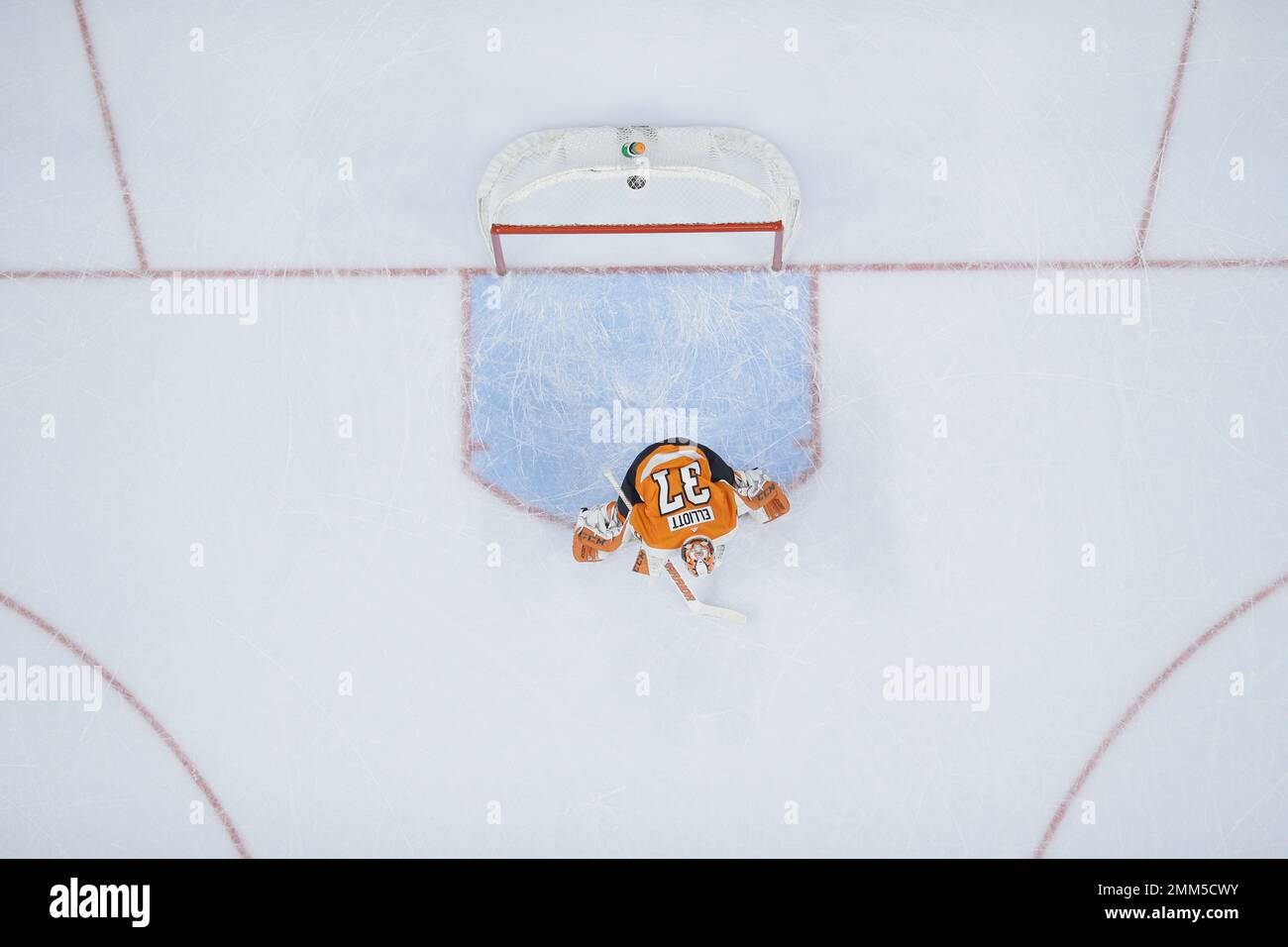 Philadelphia Flyers' Brian Elliott in action during an NHL hockey game ...