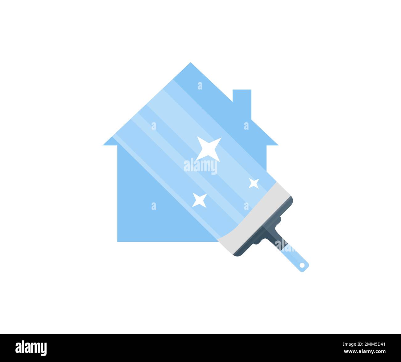 Painting flat roof Cut Out Stock Images & Pictures - Alamy