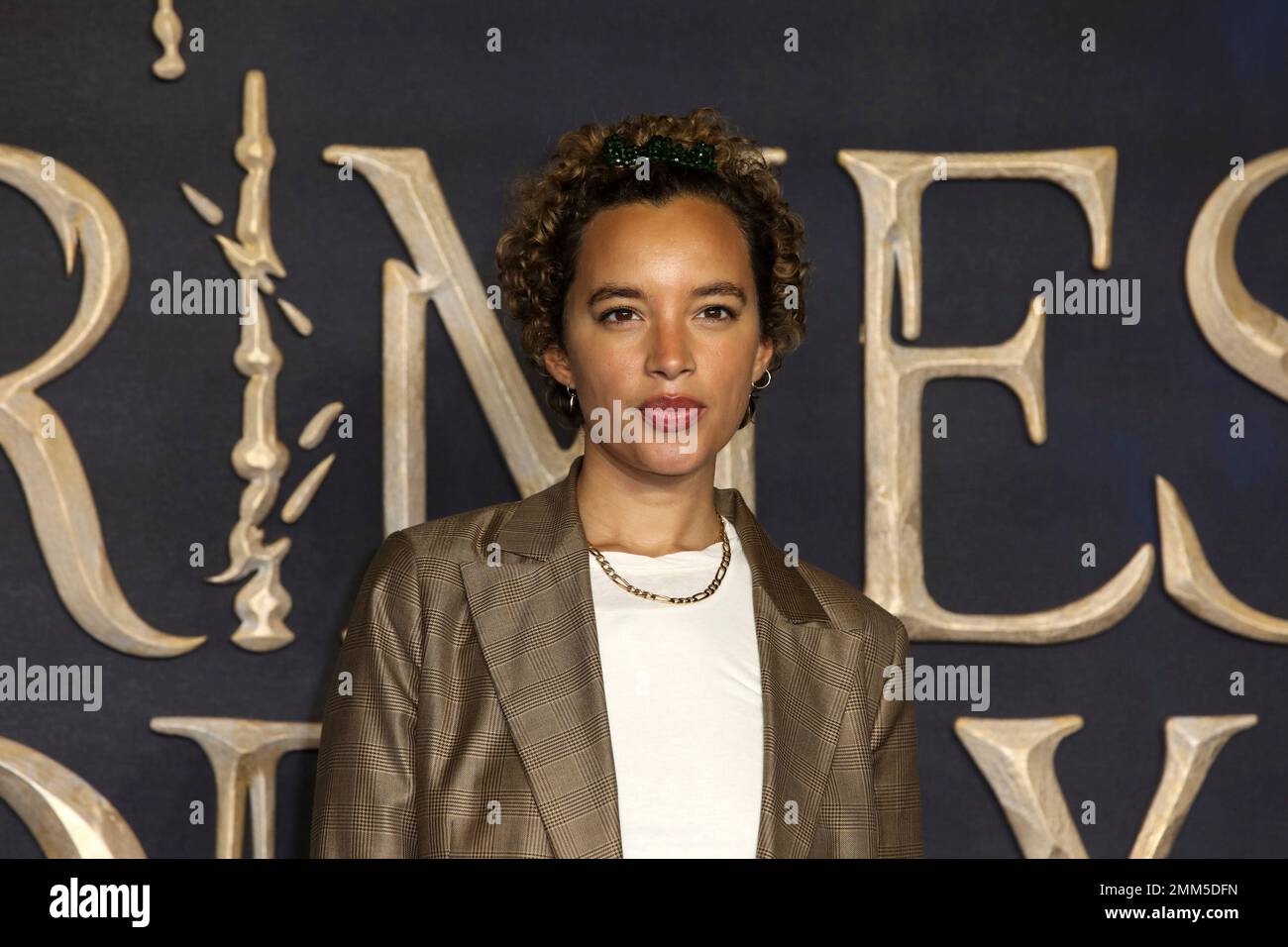 Artist Phoebe Collings-James poses for photographers on arrival at the ...