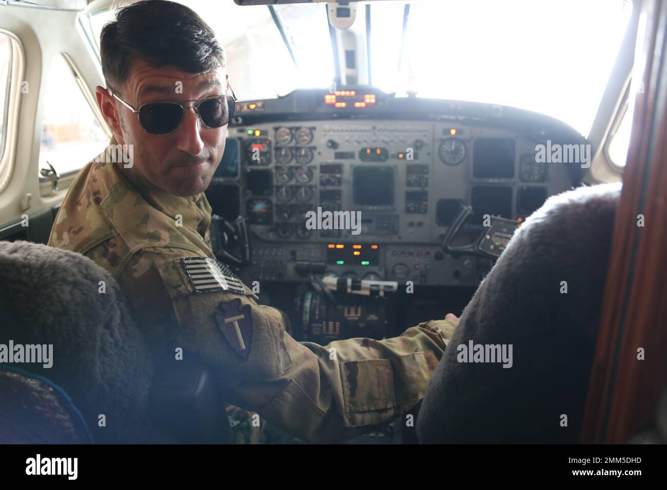 U.S. Army Col. Scott P. Nicholas, commander of Task Force Mustang (36th ...