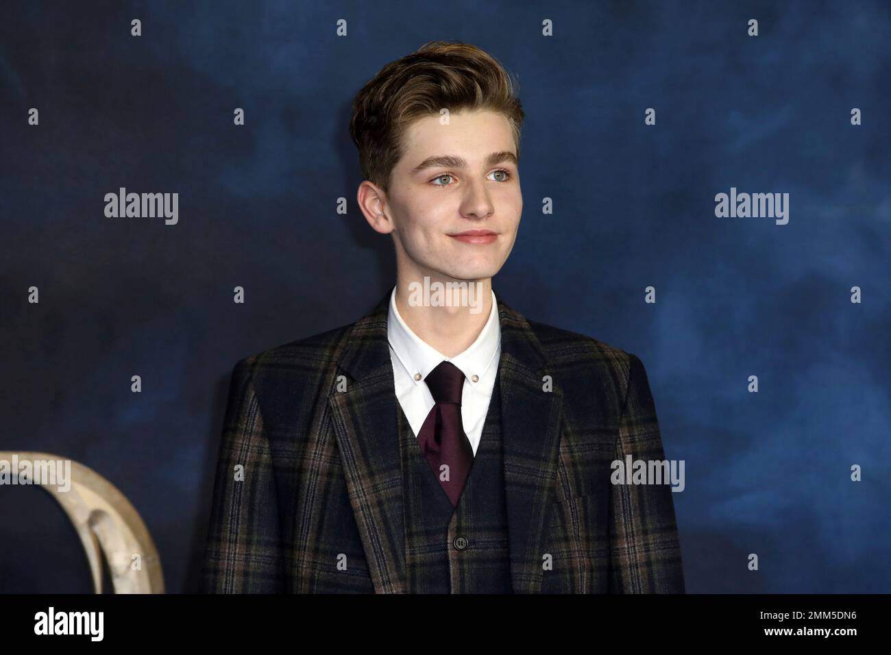 Actor Joshua Shea poses for photographers on arrival at the premiere of ...