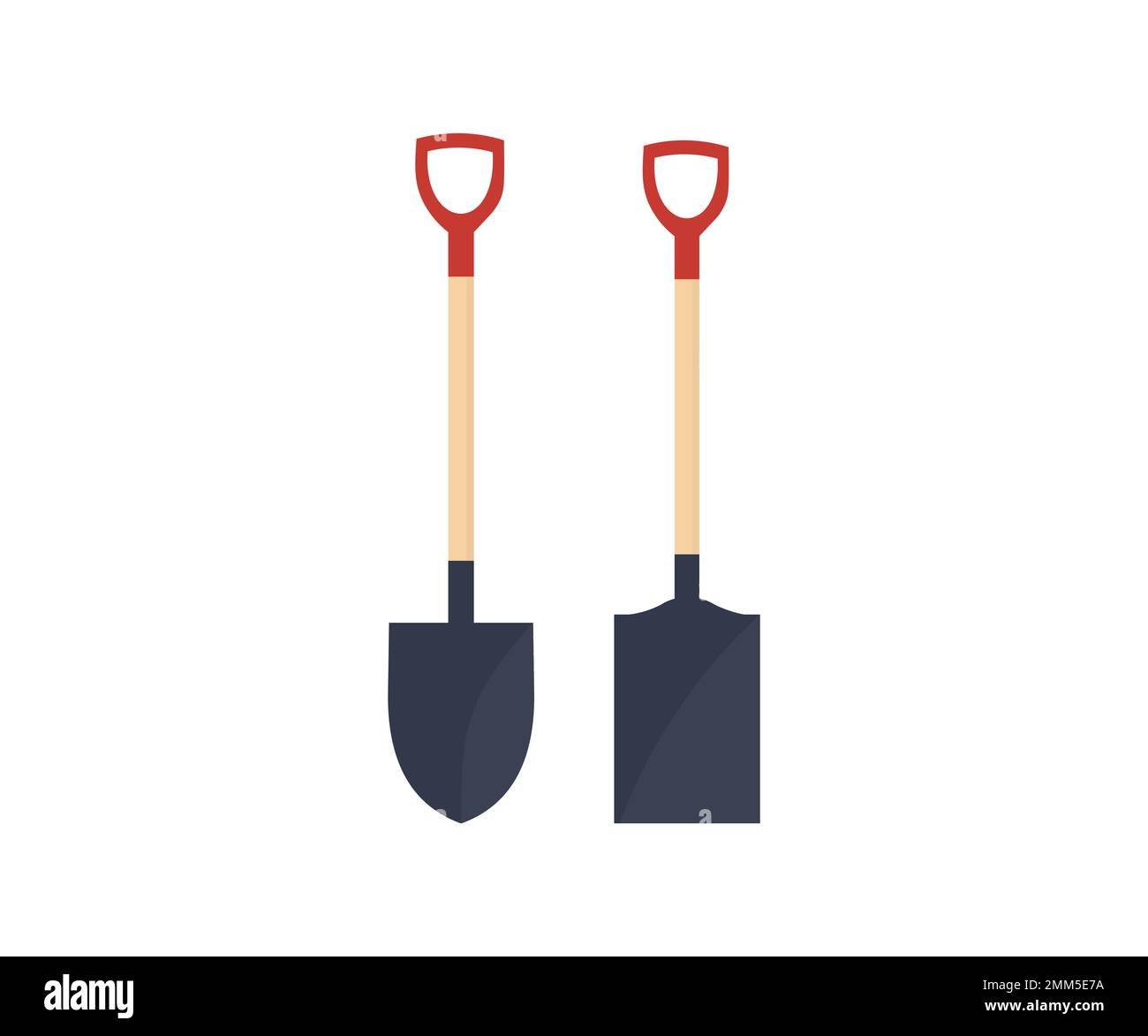 Shovel tool set. Steel shovel tool. Work gardening, agriculture garden ...