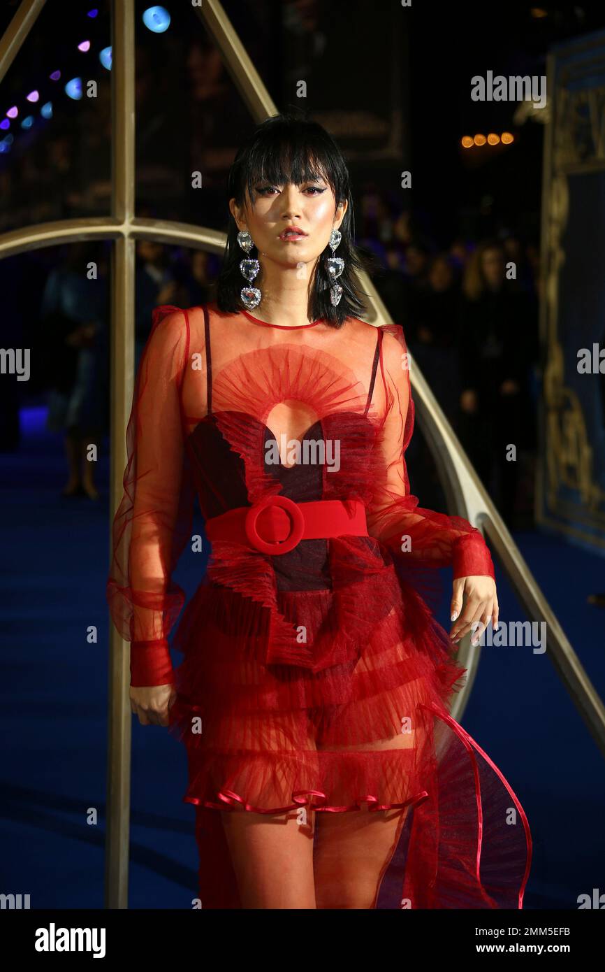 Model Betty Bachz poses for photographers upon arrival at the premiere ...
