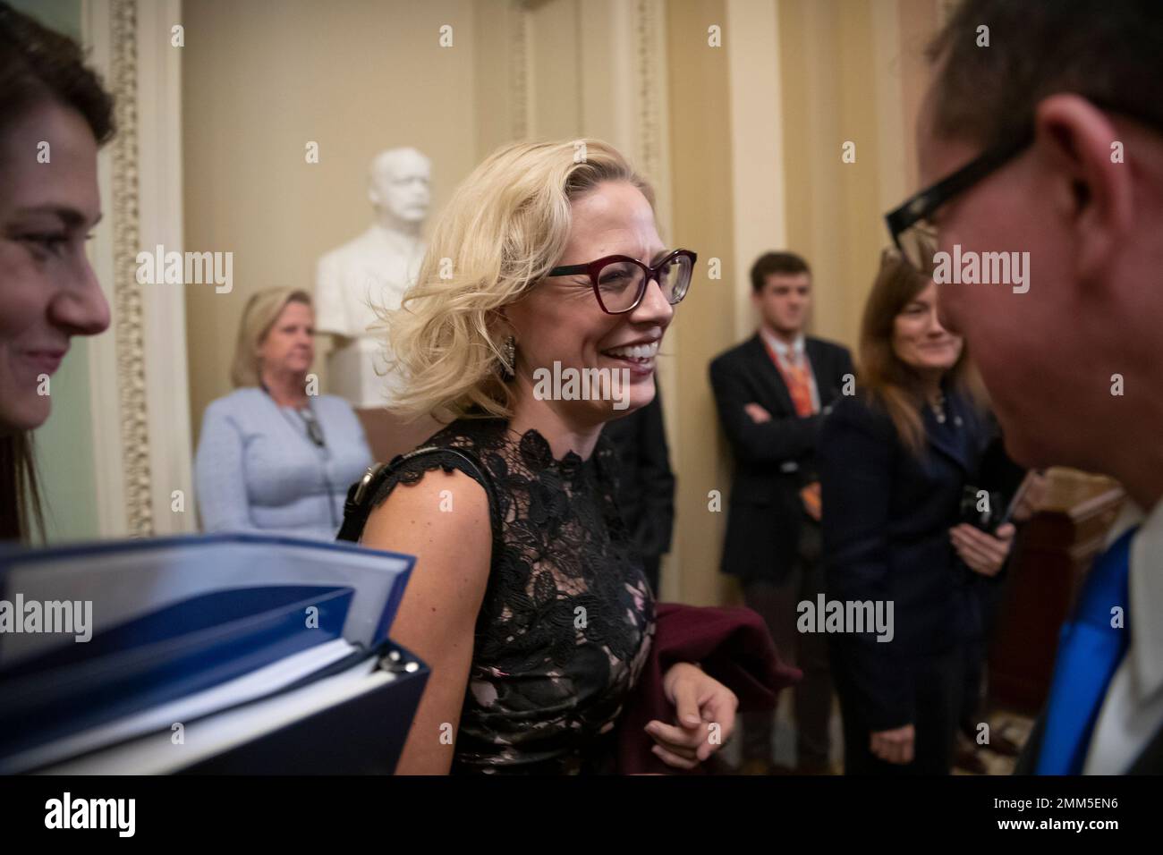 Democratic Rep. Kyrsten Sinema of Arizona, center, who won Arizona's ...