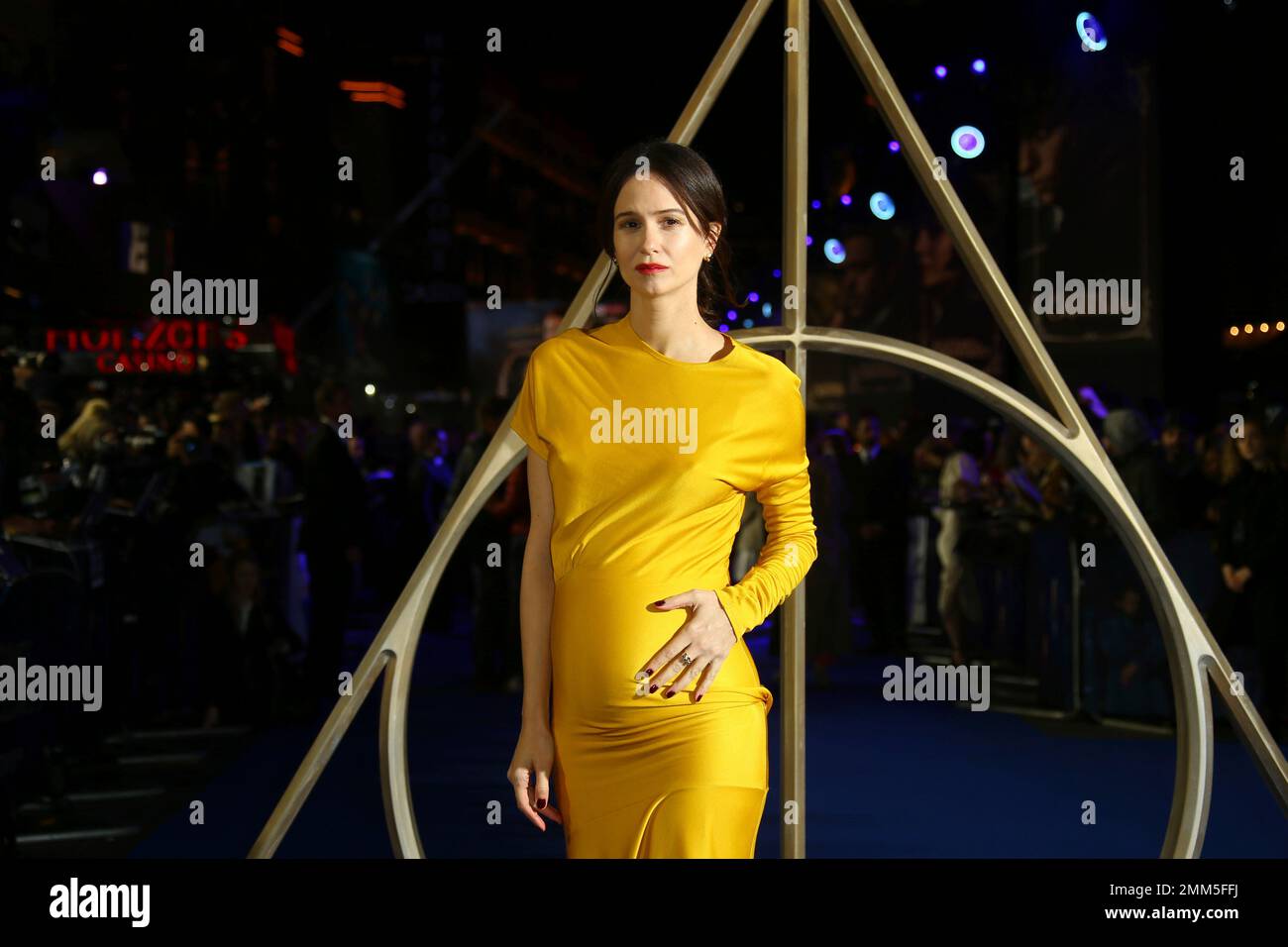 Actress Katherine Waterston poses for photographers upon arrival at the ...