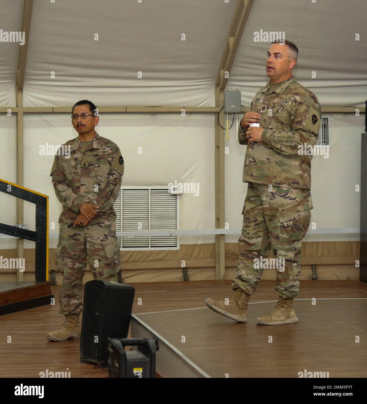 U.S. Army Chaplain (1st Lt.) Juan Santellan, chaplain of the 449th ...