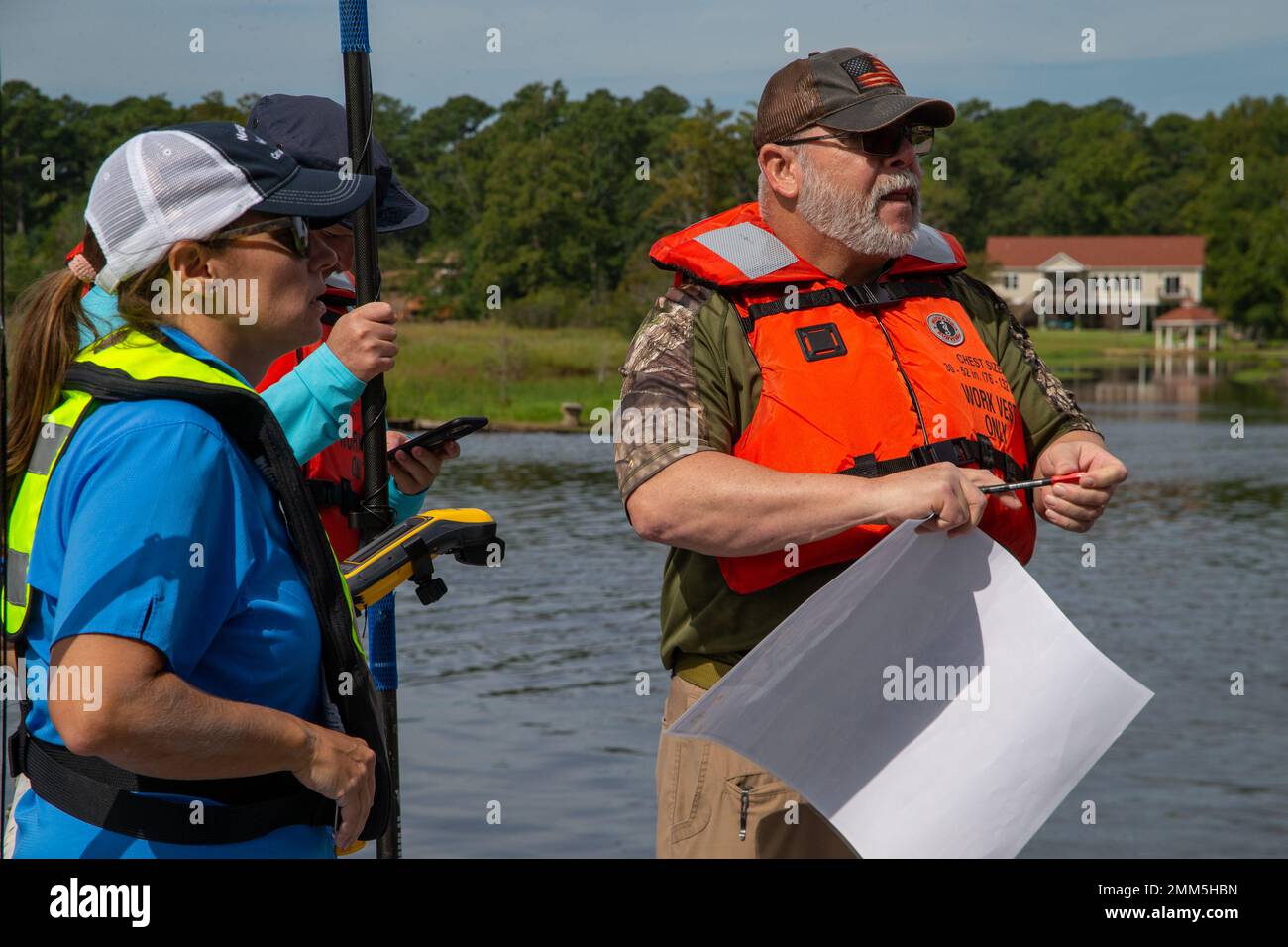 Jim Reaves, GIS Facilities requirements branch head (right), Evan Dumke ...