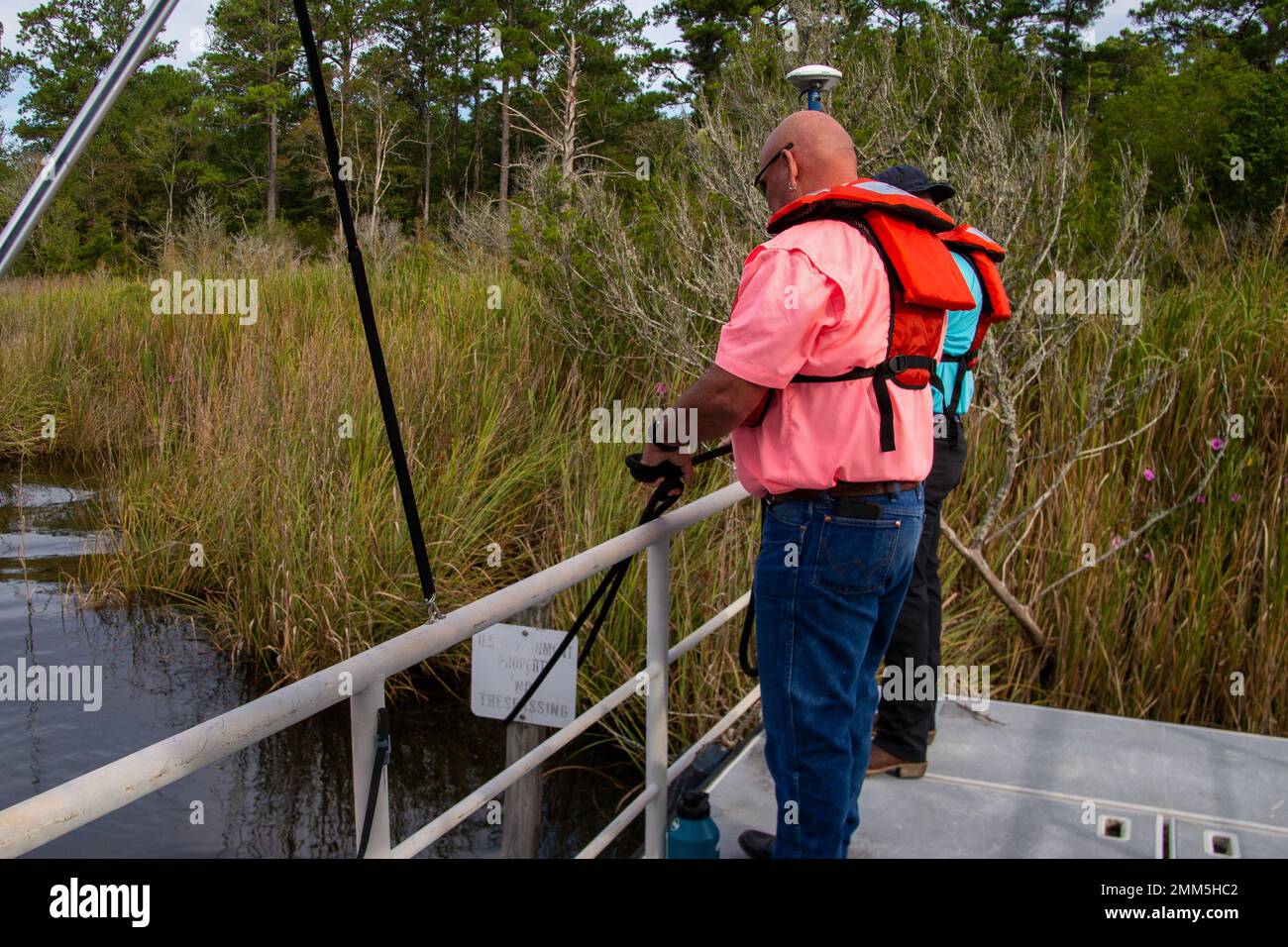 Jim Reaves, GIS Facilities requirements branch head (left), and Evan ...