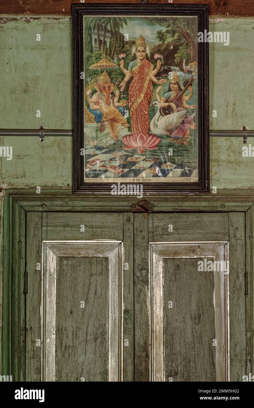 02 12 2010 Vintage Photo Frame of god and goddess , Kukadia , Idar ...