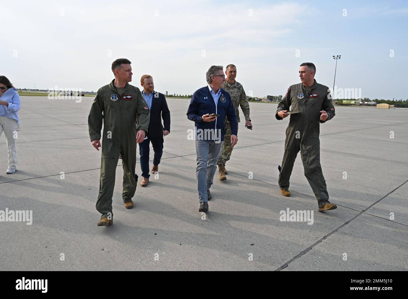 From left to right Col. Mitch Johnson, the 119th Wing commander, Jace ...