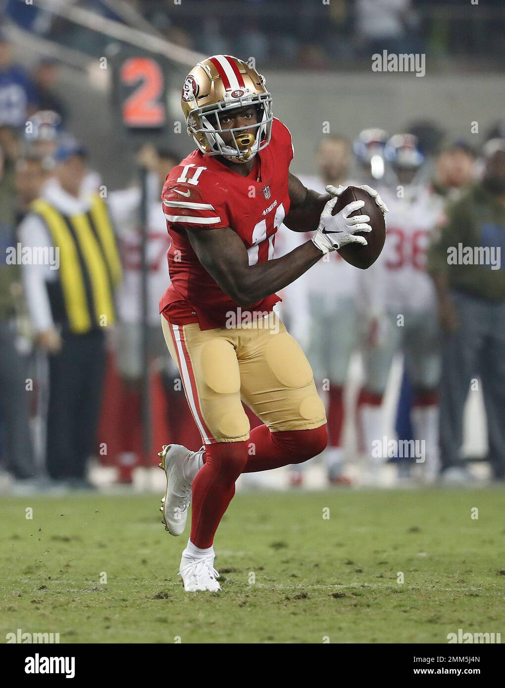 San Francisco 49ers wide receiver Marquise Goodwin (11) runs against ...
