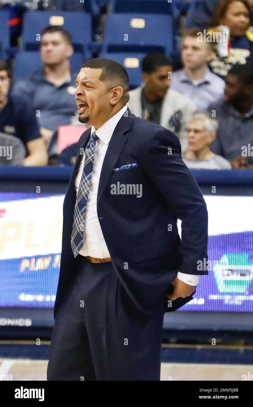 Pittsburgh head coach Jeff Capel yells to his team as they play against ...